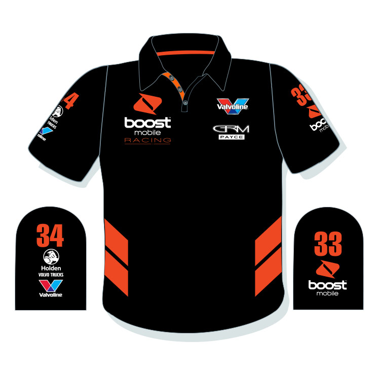 Boost Mobile Polo Shirt Black NEW - GRM Motorsport - Shirts n Things